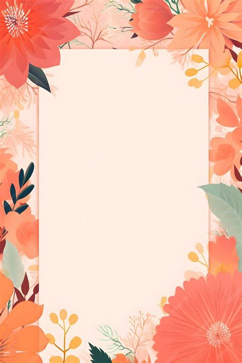 Premium Photo Flower Frame Vector Background Frame Floral Frame Graphics Floral Template