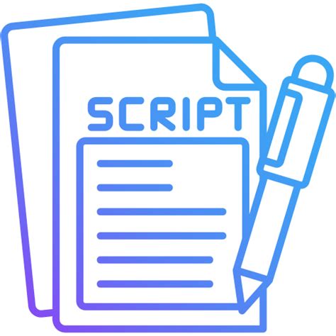 Script Generic Gradient Outline Icon