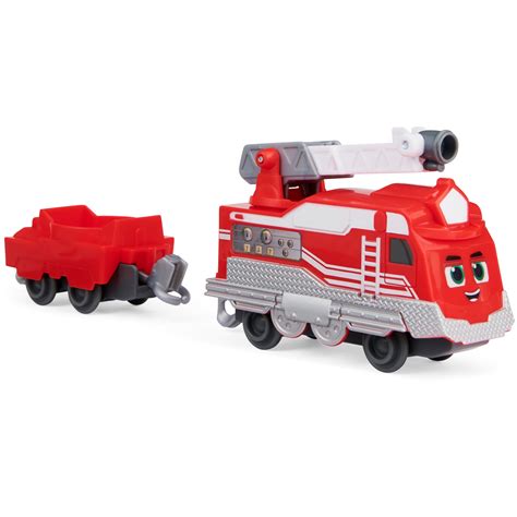 Mighty Express Rescue Red Push And Go Toy Train With Cargo Car