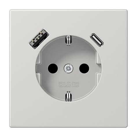 Jung Ls990 Wall Socket With Dual Usb A C Charging Ports European Socket Ls1520 15calg