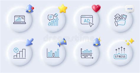 graph chart column chart and kpi line icons for web app printing