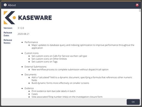 Announcing Kaseware 312 Now Live Kaseware Insights