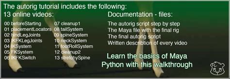 Maya Python Quadruped Autorig Tutorial | Bjørn Blaabjerg