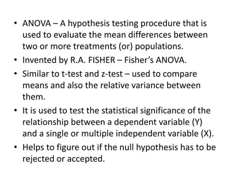 Anova One Way And Two Way PPTX