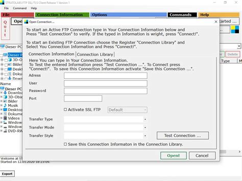 Ftp Ssltls Client Release 1 Version 1 Für Windows Betriebssysteme