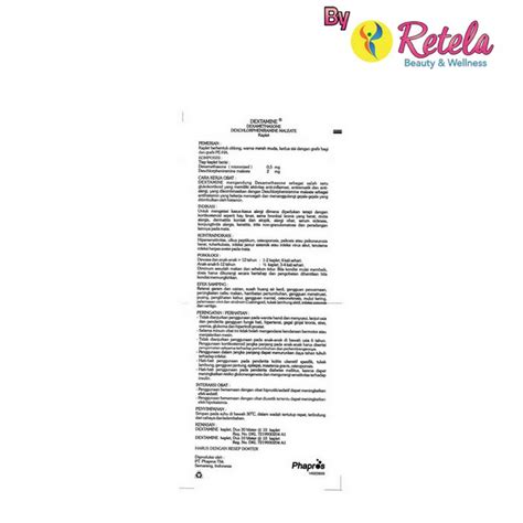 Jual Dextamine Tablet 1 Blister 10 Tablet Shopee Indonesia