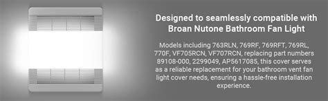 Calpalmy Exact Replacement 89108000 Bathroom Vent Fan Light