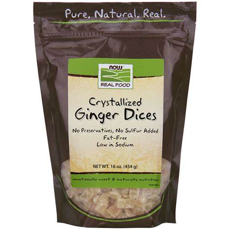 Ginger Dices Crystallized 16 Oz Now Foods Vitaspringsunday