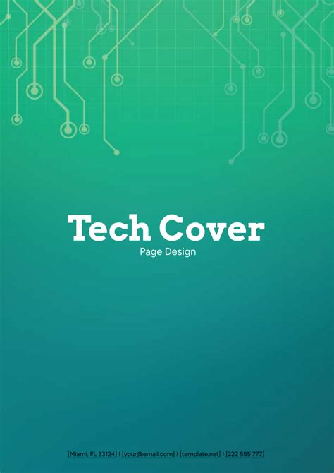 Tech Cover Page Design Template Edit Online And Download Example