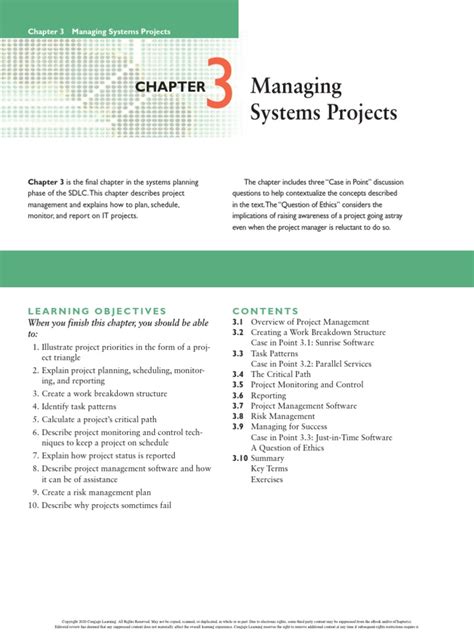 Sad 12th Ed Chapter3 Managing Systems Projects Pdf Project Management Systems Science