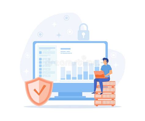 Hackers Stealing Personal Data Stock Vector Illustration Of Secure Database 298470582