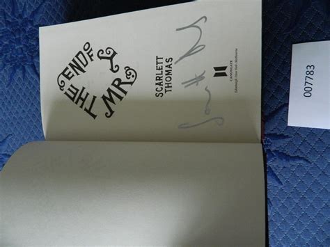 The End Of Mr Y Signed First Printing By Thomas Scarlett Fine