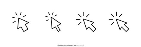 cursor icon vector pointer arrow icon stock vector royalty free