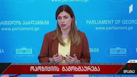 ოპოზიციურ სპექტრში პარტია „ქართული ოცნების“ თავმჯდომარის განცხადებებს ეხმაურებიან Youtube