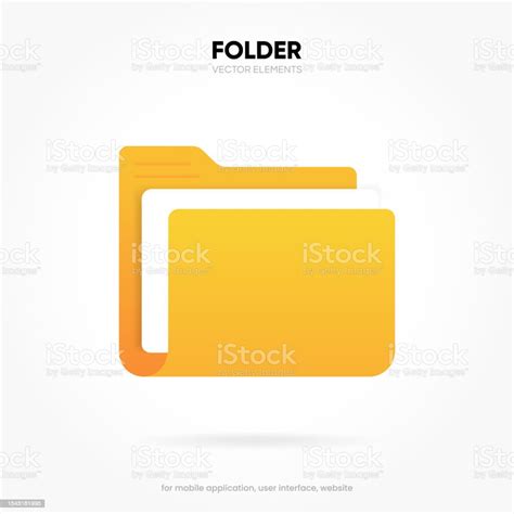 흰색 배경에 분리된 3d 폴더 아이콘입니다 문서 기호입니다 3d 파일 아이콘을 클릭합니다 바인더 기호 현대 단순 벡터 웹사이트 디자인 아이콘 모바일 앱 Ui 벡터