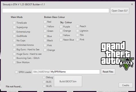 gta v [1 25] stroudy s eboot builder with sprx loader [updated 1 0 0 1