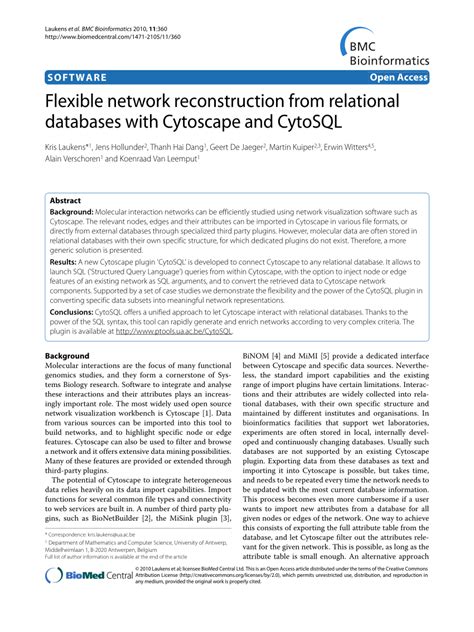 Pdf Flexible Network Reconstruction From Relational Databases With