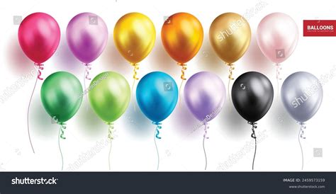 Birthday Balloons Vector Set Design Birthday Stock Vector Royalty Free