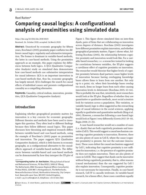 Comparing Causal Logics A Configurational Analysis Download Free Pdf