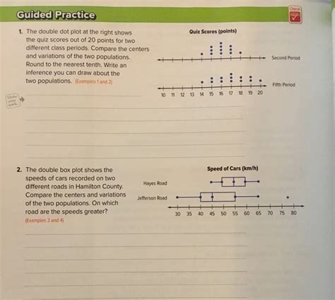 solved check guided practice 1 the double dot plot at the