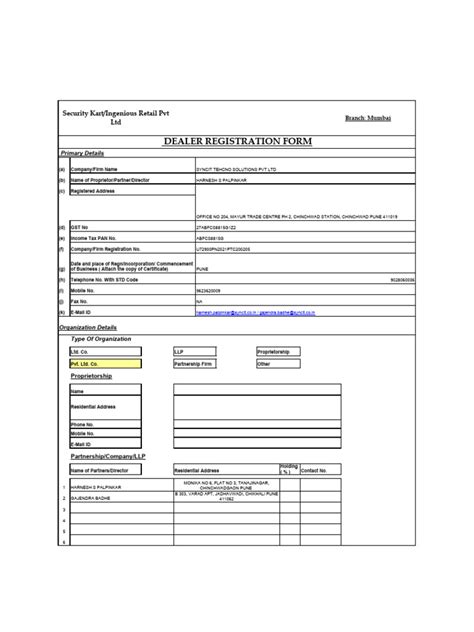 Kyc Form Security Kartingenious Retail Pvt Ltd Pdf Credit Finance And Money Management