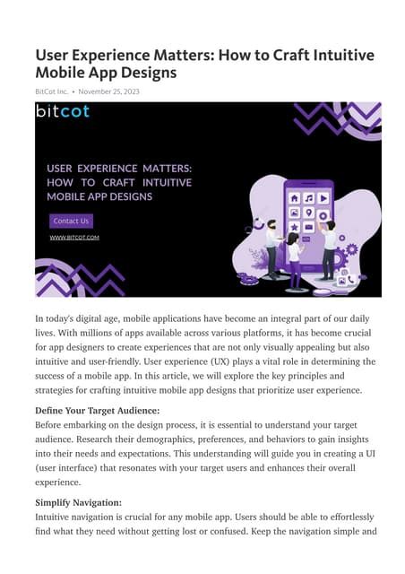 Mobile App Design And Mobile Experience Pptx