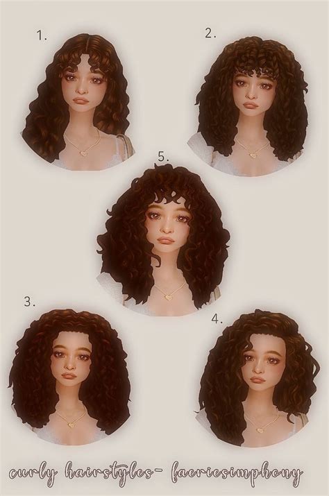 Curly Hair Cc Sims 4 Maxis Match Sims 4 Curly Hairstyle Sims 4