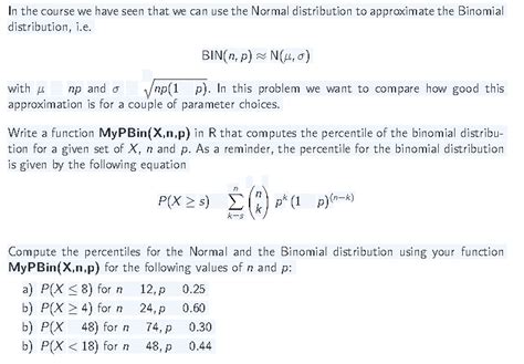 In The Course We Have Seen That We Can Use The Normal Chegg