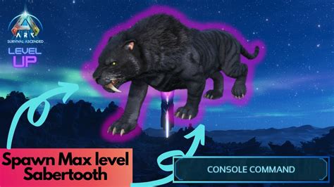 Tamed Sabertooth Spawn Command Ark Survival Ascended Youtube