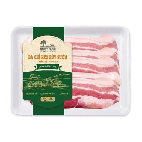 Ba Chỉ Heo Rút Sườn Nhập Khẩu đông Lạnh Trust Farm Khay 500g Đức