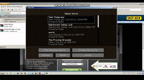 How To Download Single Player Commands For Minecraft 1 0 0 Youtube
