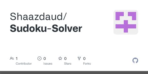 GitHub Shaazdaud Sudoku Solver