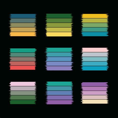 Set Of Vintage Retro Sunset Illustrations Vector Background 70s 80s