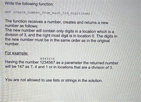 Solved Write The Following Function Def Chegg