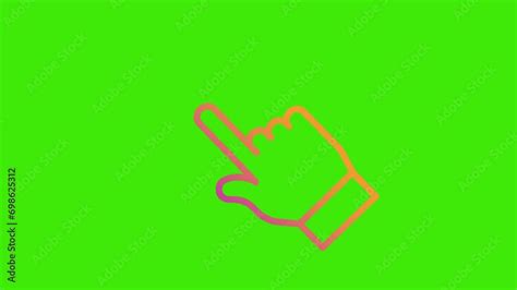2d Animation Cartoon Pointer Arrow Cursor Clicking Mouse Click On