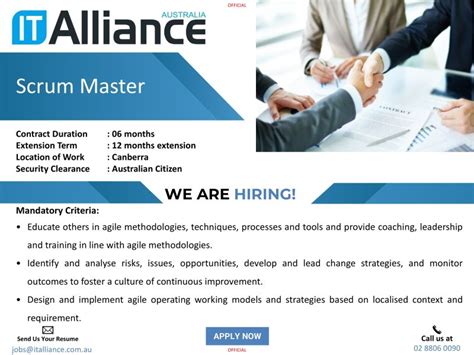 It Alliance Australia On Linkedin Scrummaster