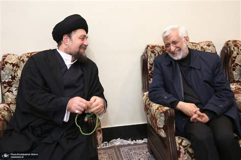 خنده‌های سعید جلیلی در کنار سیدحسن خمینی لاریجانی و عارف هم آمدند عکس