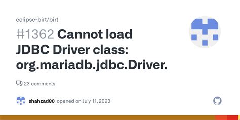 Cannot Load Jdbc Driver Class Orgmariadbjdbcdriver · Issue 1362