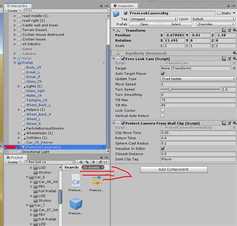 standard assets free look camera unity engine unity discussions