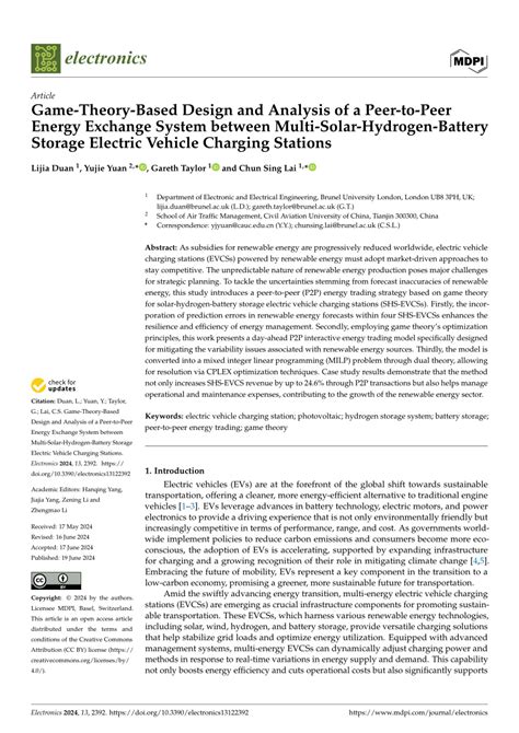 pdf game theory based design and analysis of a peer to peer energy