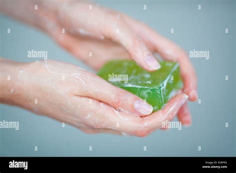 Woman Washing Her Hands Stock Photo Alamy