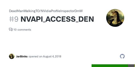 NVAPI ACCESS DENIED Issue DeadManWalkingTO NVidiaProfileInspectorDmW GitHub