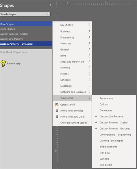 Viewing The Visio Custom Line Fill Patterns BVisual