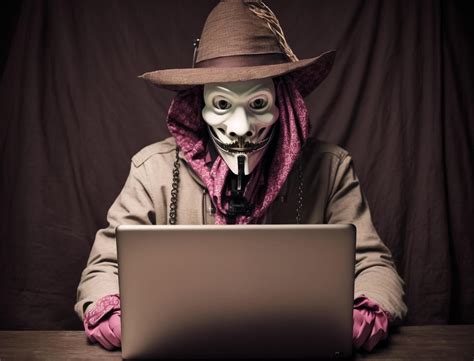 Anonymous Hacker With Crazy And Weird Fashion And Steampunk Style Concept Of Hacking