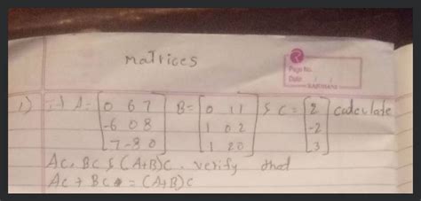Matrices 1 Left Begin Array Ccc 0 And 6 And 7 6 And 0 And 8 7 And 8