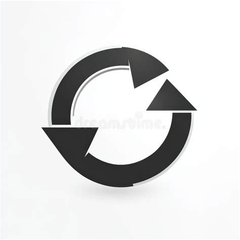 Circular Arrow Icon For Refresh Or Reload Symbol In Minimal Design Stock Illustration
