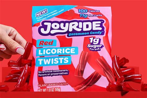 Joyride samples its Berry Guppy Gummies and Red Licorice Twists