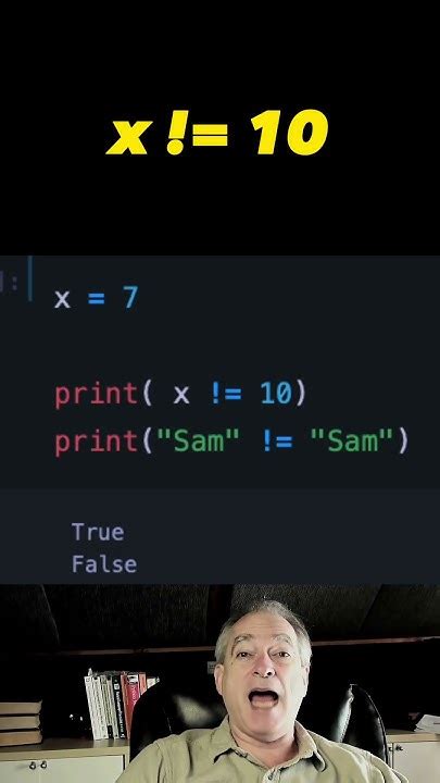 Not Equal Operator In Python 🐍 Shorts Youtube