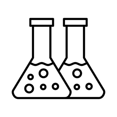 Premium Vector Flasks Line Illustration