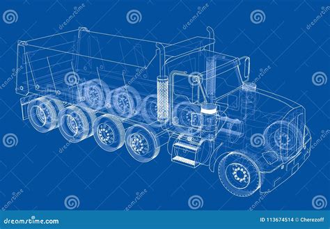 European Truck Outlined Stock Illustration Illustration Of Cargo